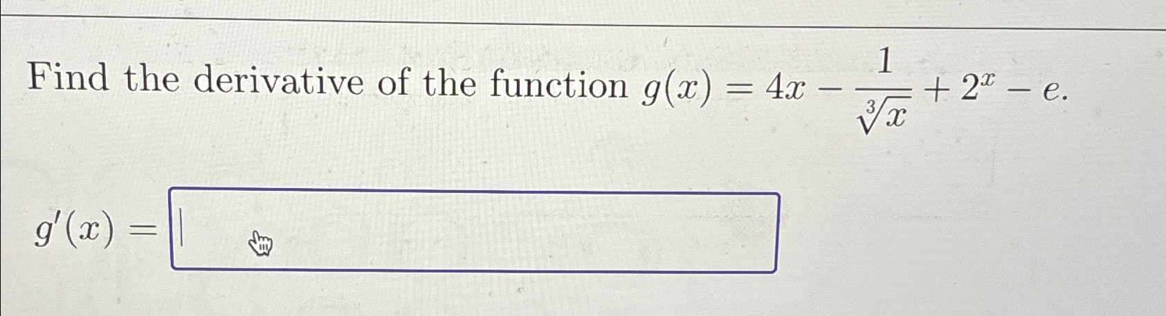Solved Find the derivative of the function | Chegg.com