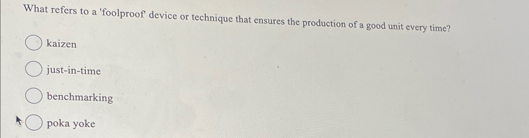Solved What refers to a 'foolproof' device or technique that | Chegg.com