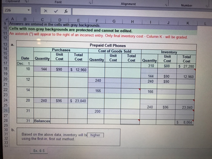 Solved pboard Alignment Number 226 x fx A B C D E F G 9 | Chegg.com