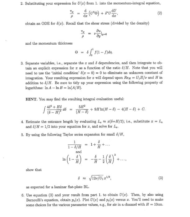 Solved Topic. Coupled boundary layer (BL) and inviscid, | Chegg.com