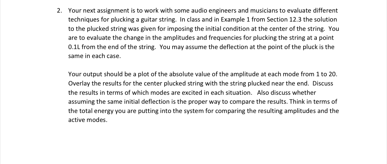 Solved Your next assignment is to work with some audio | Chegg.com