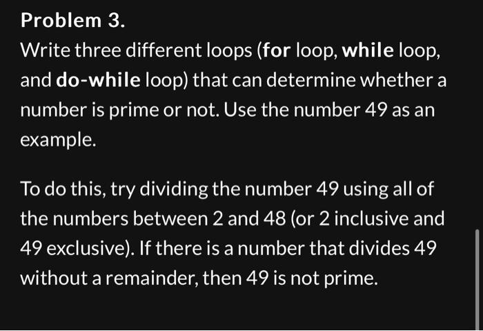 Problem 1. Implement three different codes to print | Chegg.com