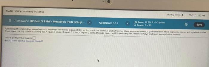 Solved MATH 1530 Introductory Statistics stry as 1 | | Chegg.com