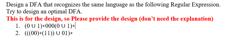 Solved Design a DFA that recognizes the same language as the | Chegg.com