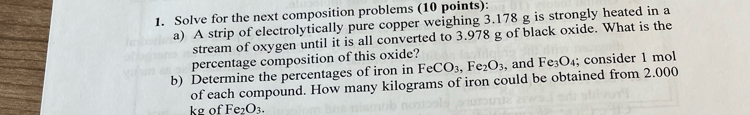 Solved Solve for the next composition problems ( 10 | Chegg.com