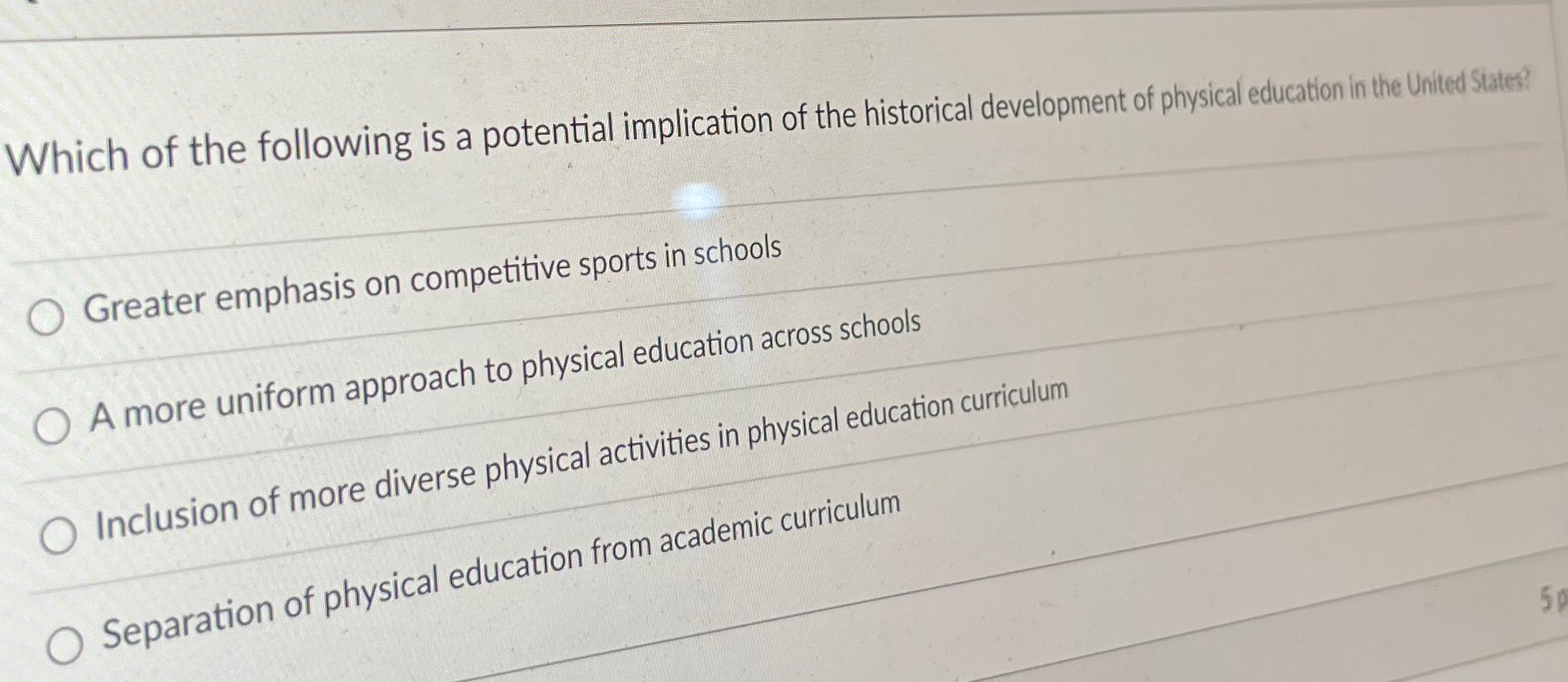 Solved Which of the following is a potential implication of | Chegg.com