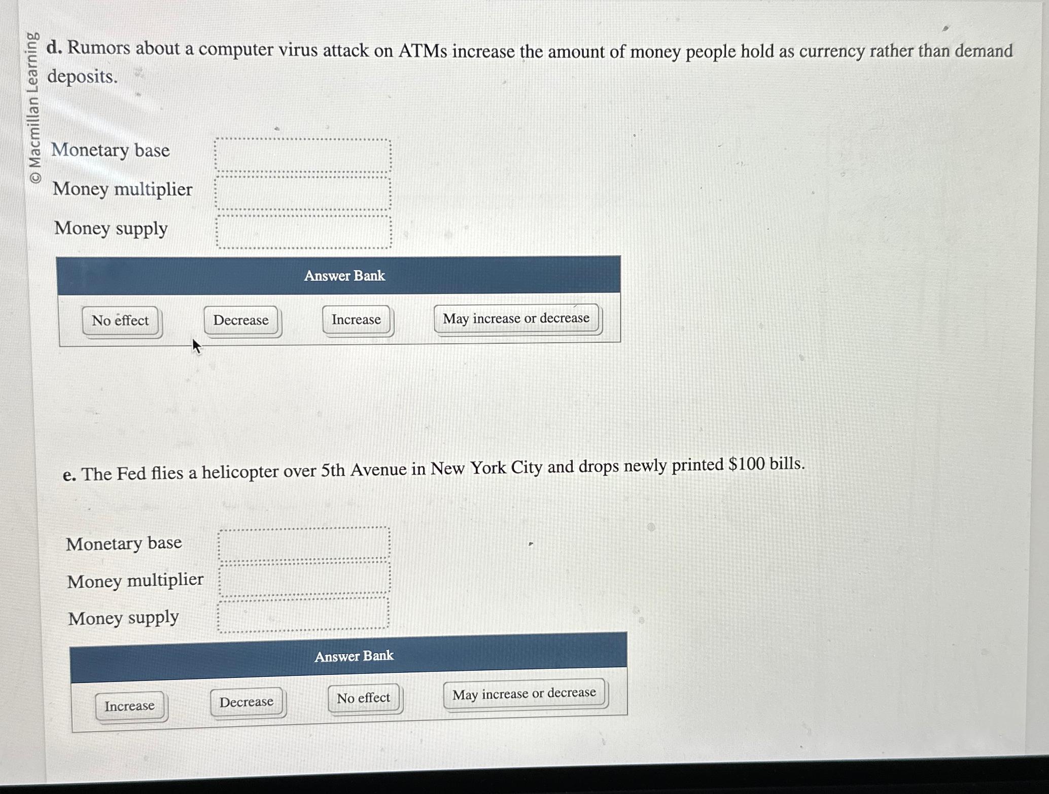 Solved d. ﻿Rumors about a computer virus attack on ATMs | Chegg.com