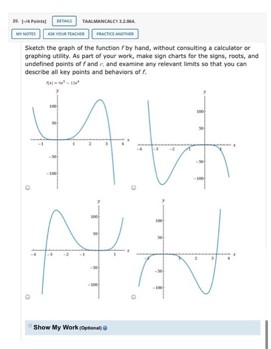 Solved DETAILS MY NOTES 20. (1/4 Points) TAALMANCALC1 | Chegg.com