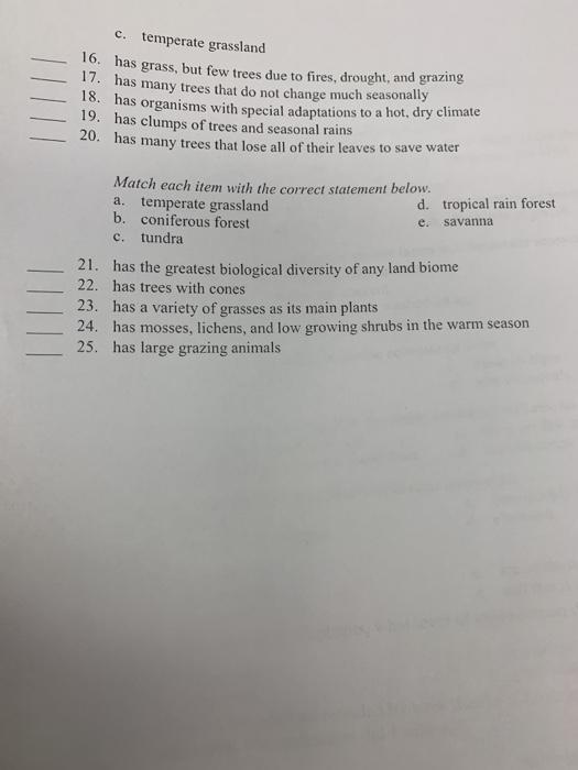 Solved Matching Match each item with the correct statement | Chegg.com