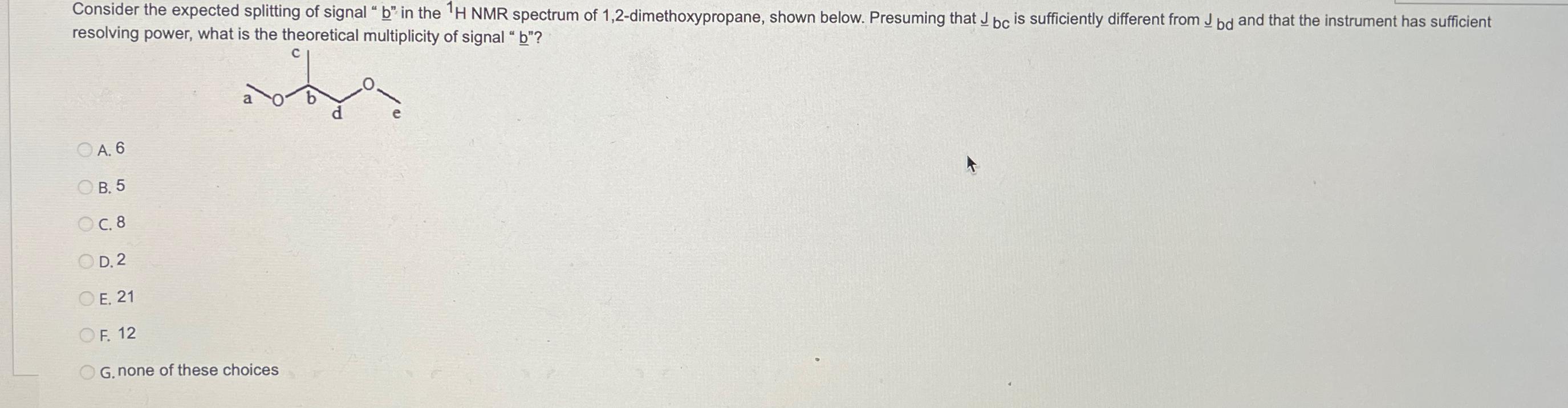 Solved Consider the expected splitting of signal " b_() " in | Chegg.com