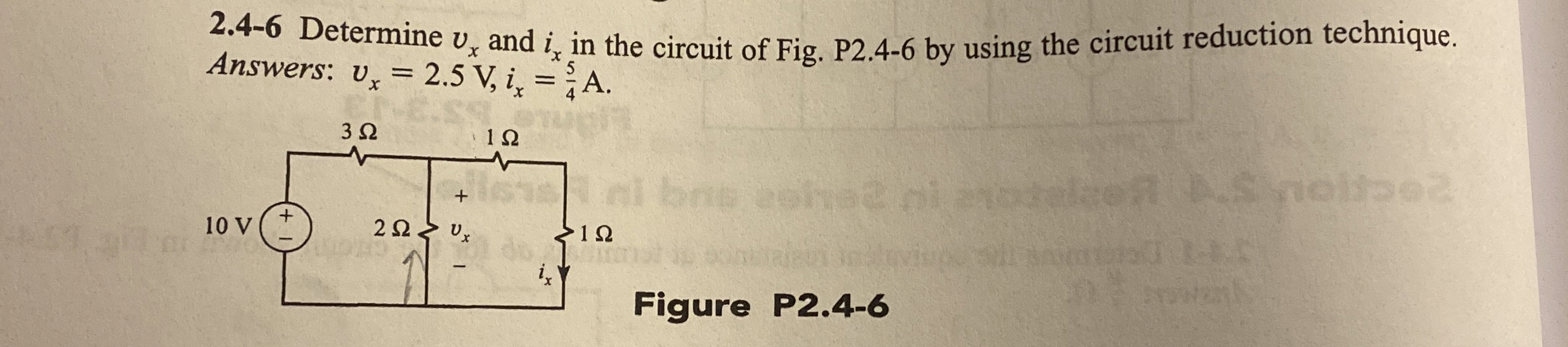 Solved 2.4-6 ﻿Determine vx ﻿and ix ﻿in the circuit of Fig. | Chegg.com