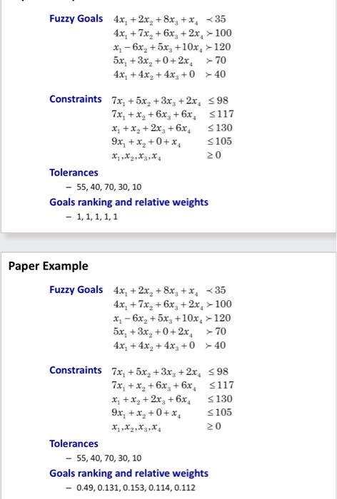 Solved Fuzzy Goals | Chegg.com
