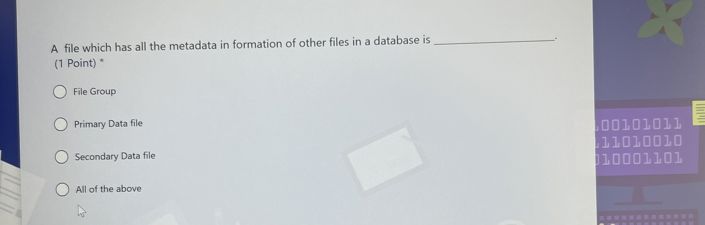 Solved A file which has all the metadata in formation of | Chegg.com