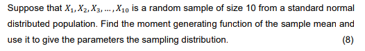 Solved Suppose that x1,x2,x3,dots,x10 ﻿is a random sample of | Chegg.com