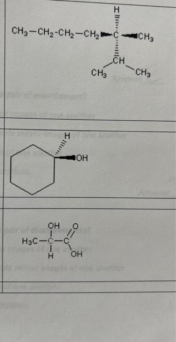 Solved names these structures and indicate the chirality of | Chegg.com