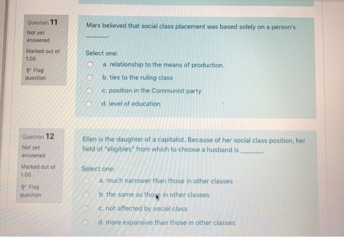 Solved Question 1 According to the typologies of class | Chegg.com