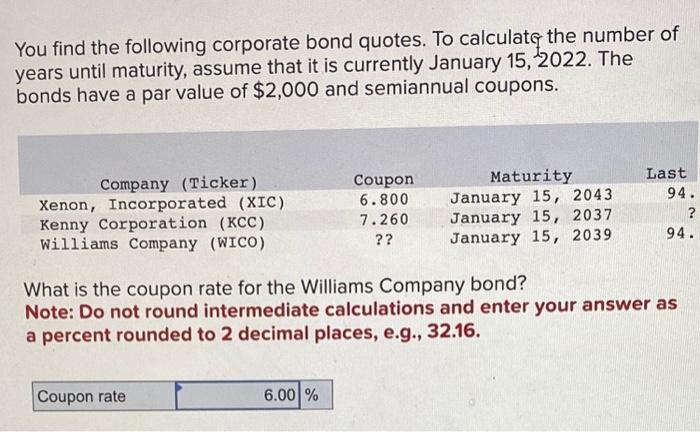Solved You find the following corporate bond quotes. To | Chegg.com