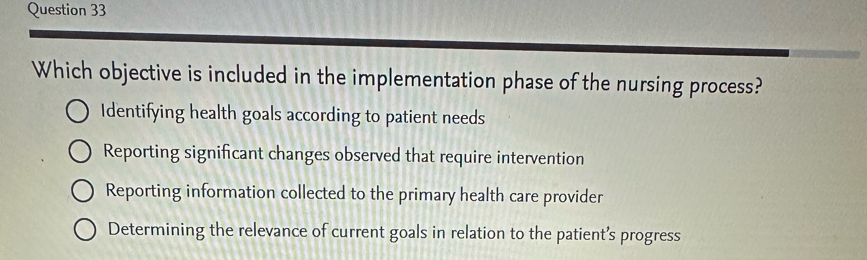 Solved Question 33Which objective is included in the | Chegg.com