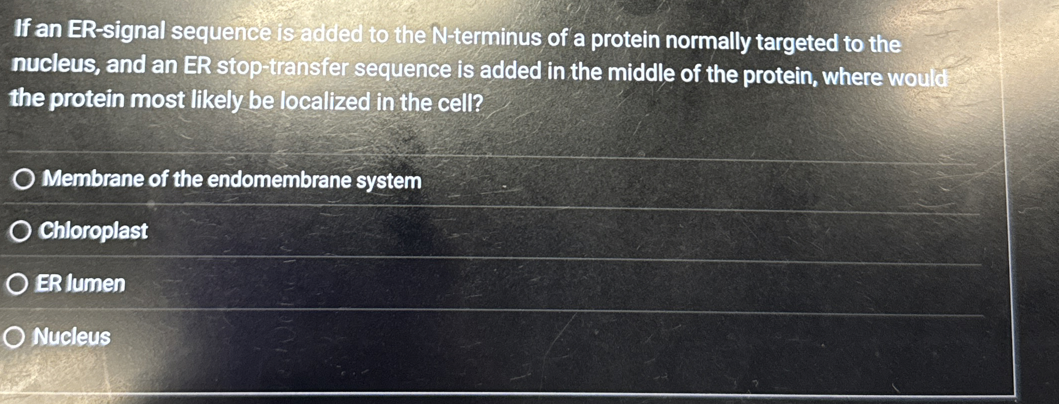 Solved If an ER-signal sequence is a doed to the N-terminus | Chegg.com