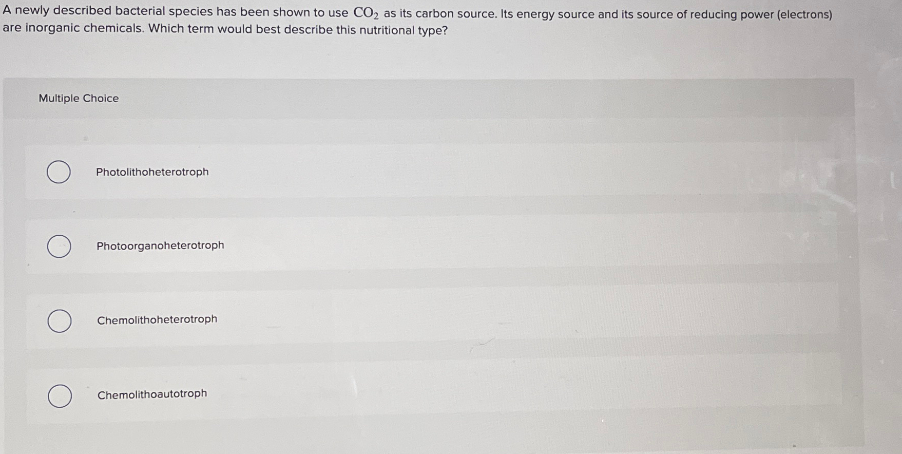 Solved A newly described bacterial species has been shown to | Chegg.com