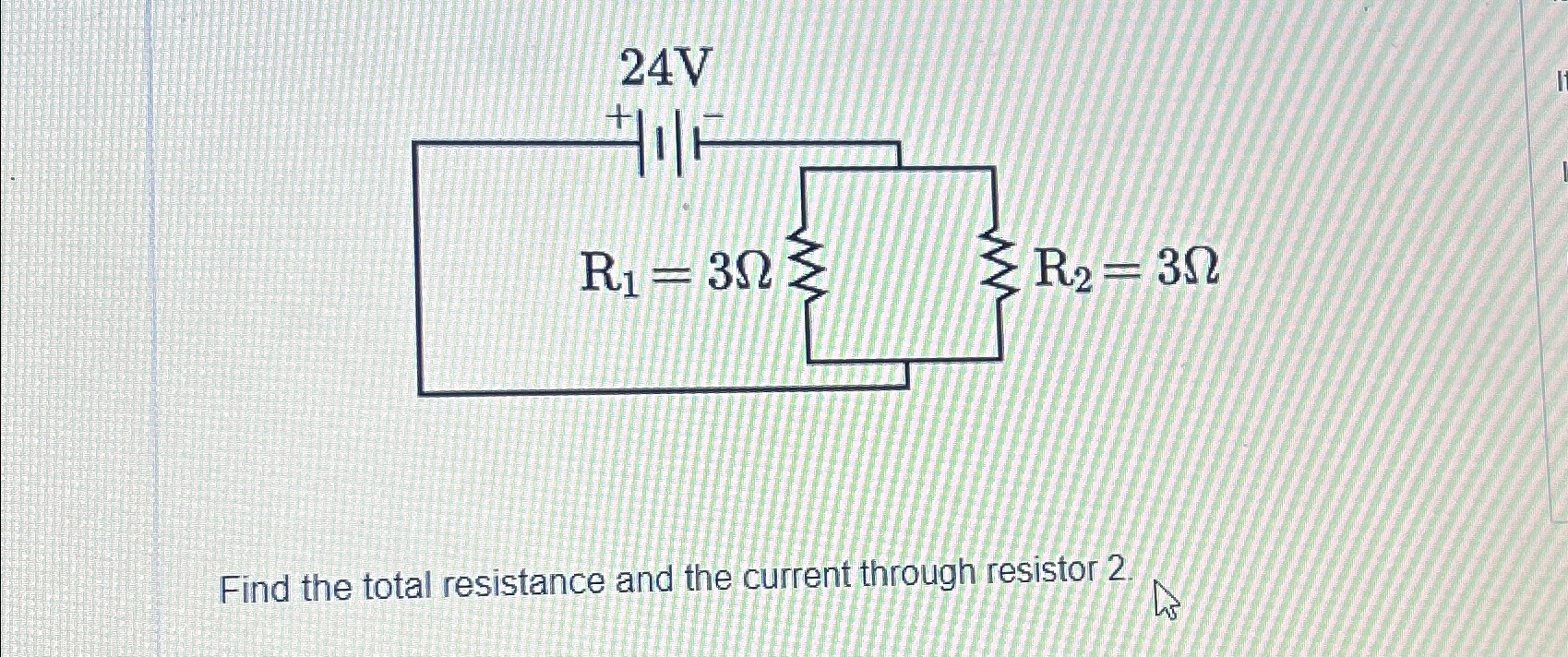Solved Find the total resistance and the current through | Chegg.com
