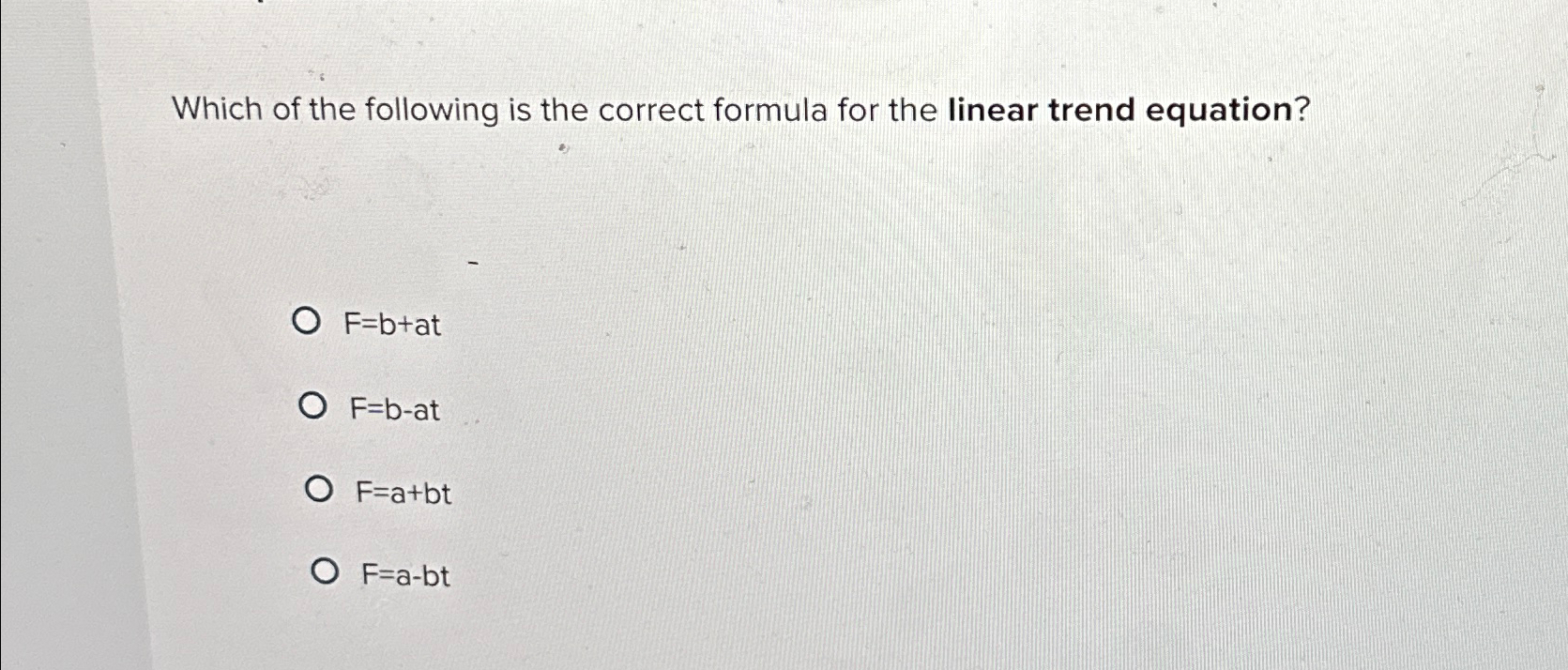 Solved Which of the following is the correct formula for the | Chegg.com
