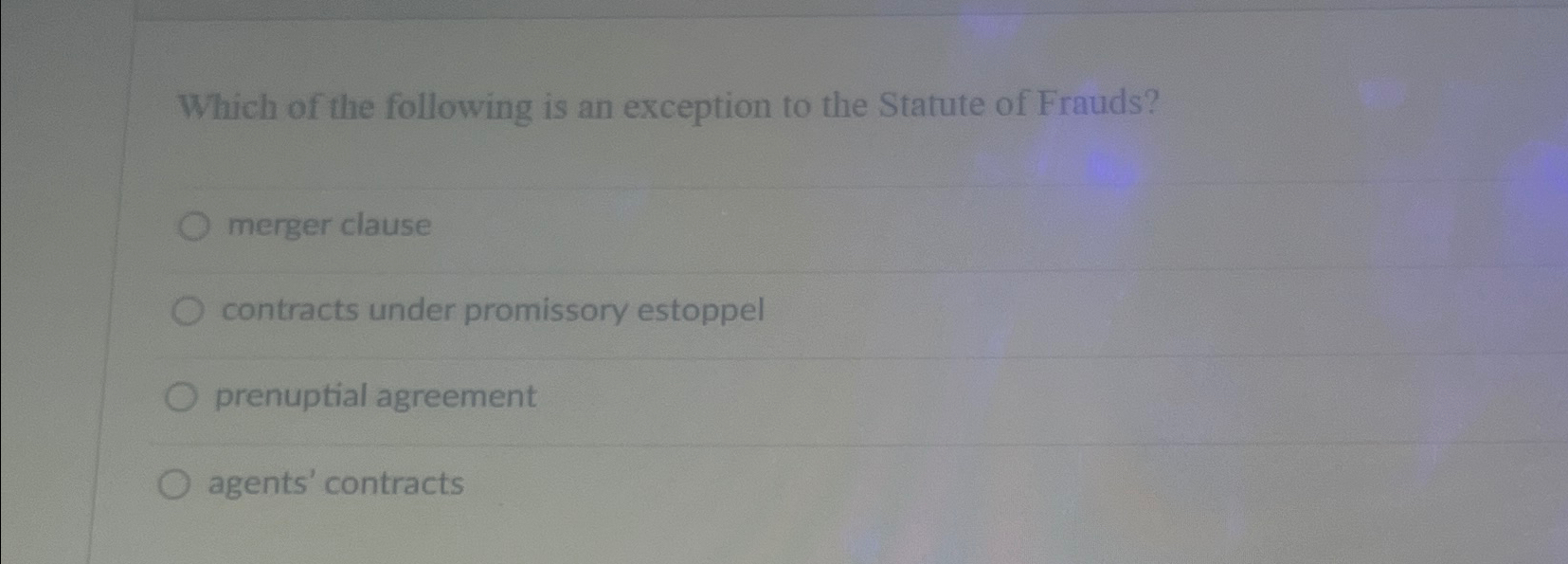 Solved Which of the following is an exception to the Statute | Chegg.com