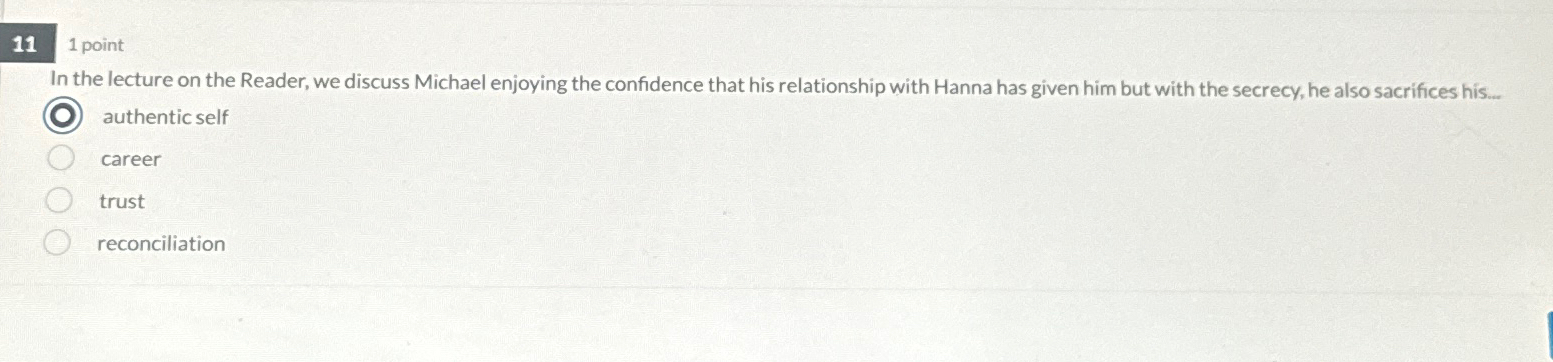 Solved 11 ﻿pointIn the lecture on the Reader, we discuss | Chegg.com