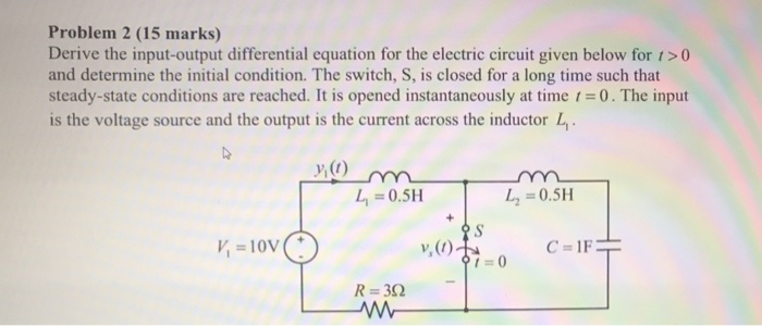 Solved Problem 2 (15 marks) Derive the input-output | Chegg.com