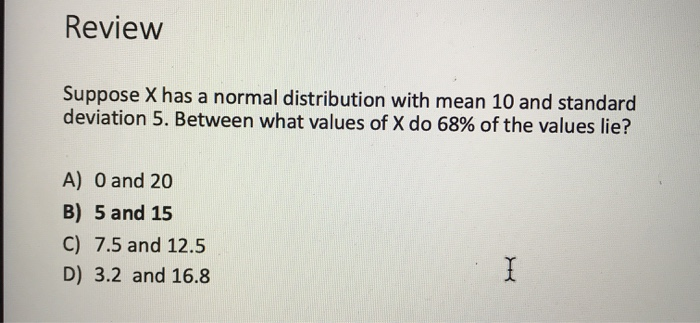 Solved Review Suppose X has a normal distribution with mean | Chegg.com