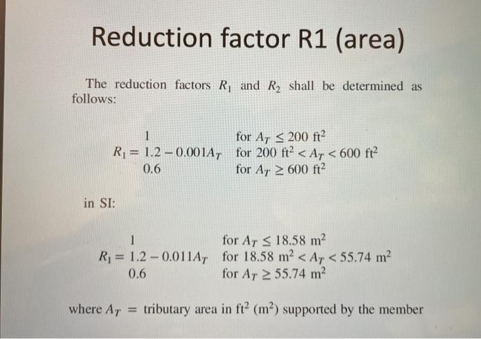 Solved Please see the attached for the live load calculation | Chegg.com