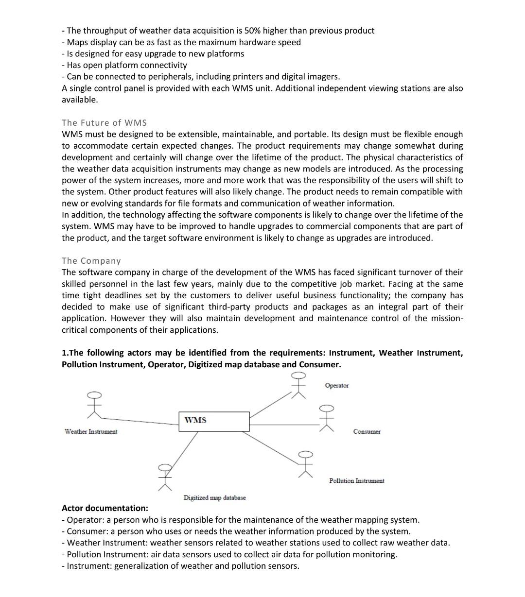 Solved Consider the following requirements of a Weather | Chegg.com