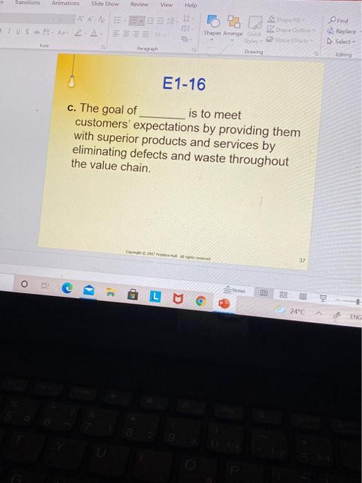 Solved Transitions Animations Slide Show Review View Help | Chegg.com