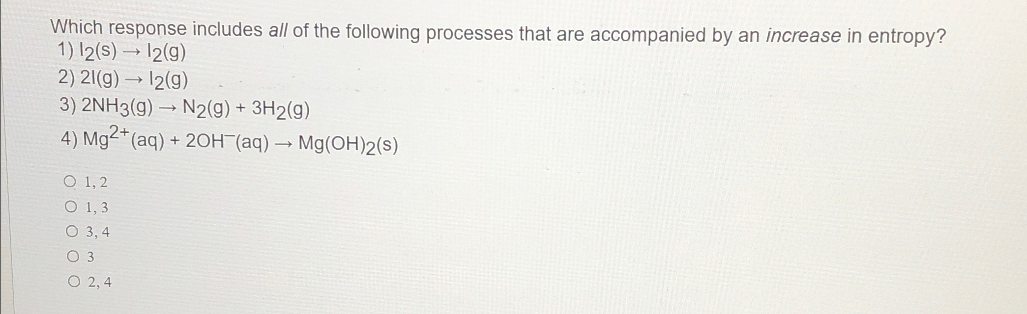 Solved Which response includes all of the following | Chegg.com