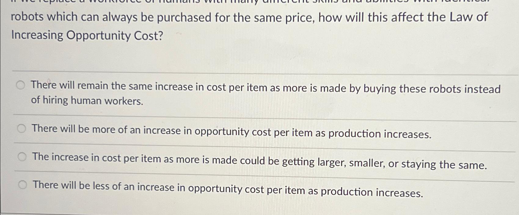 Solved robots which can always be purchased for the same | Chegg.com