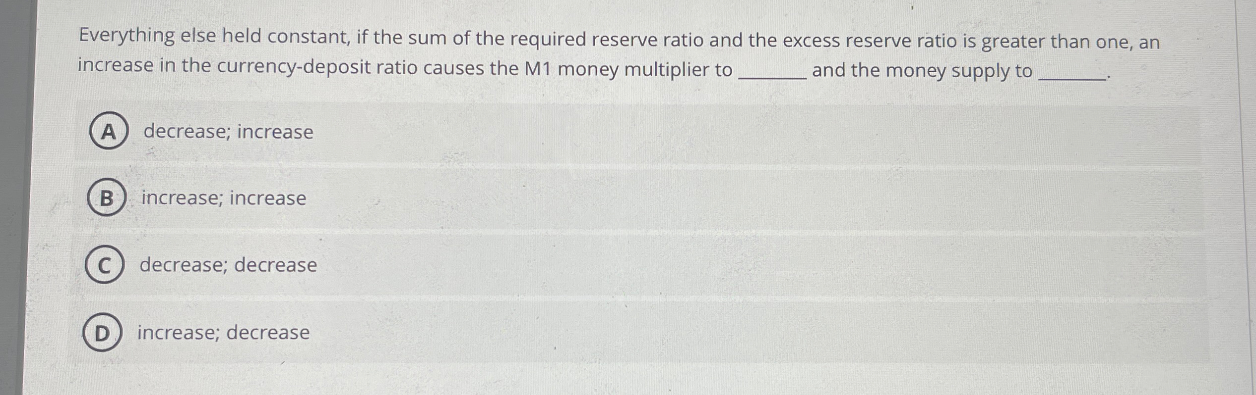 Solved Everything else held constant, if the sum of the | Chegg.com