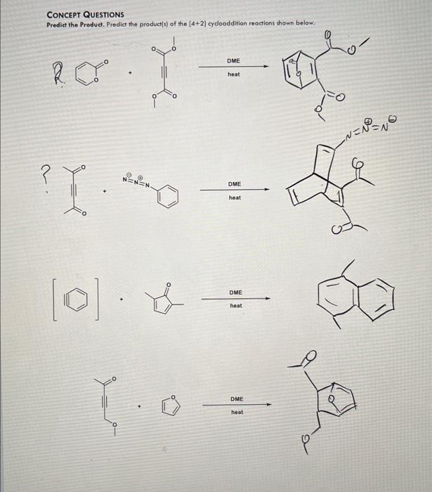 Solved CONCEPT QUESTIONS Predict the Product. Predict the | Chegg.com