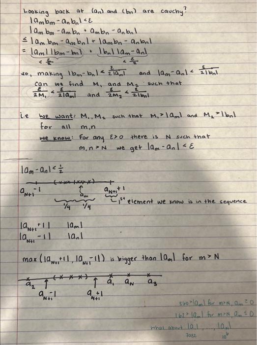 Solved Let (an) and (bn) be Cauchy sequences.Looking at ONLY | Chegg.com
