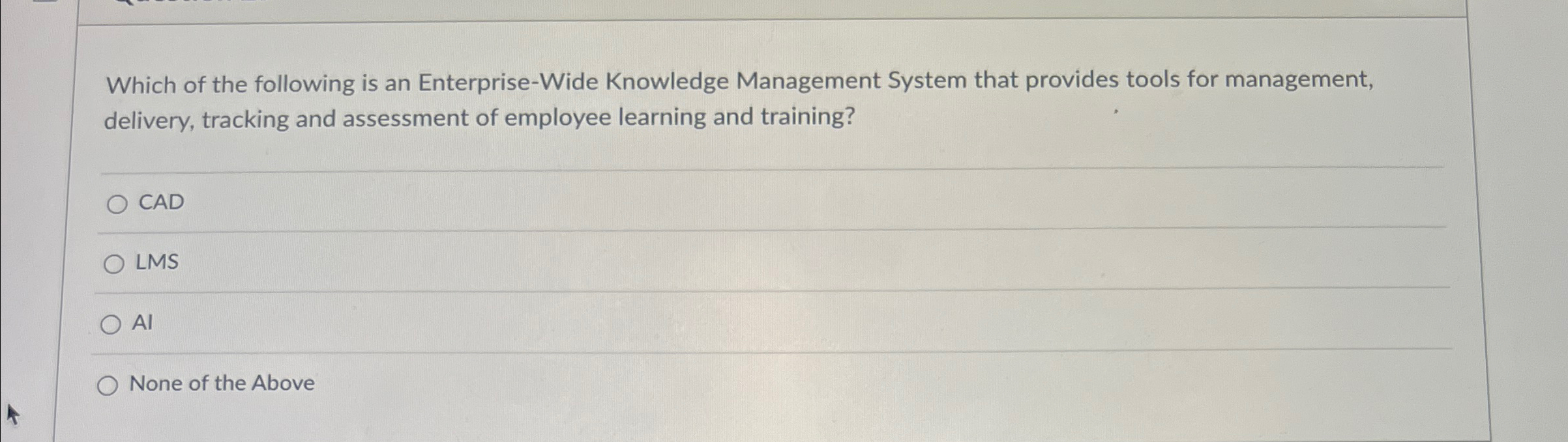 Solved Which of the following is an Enterprise-Wide | Chegg.com
