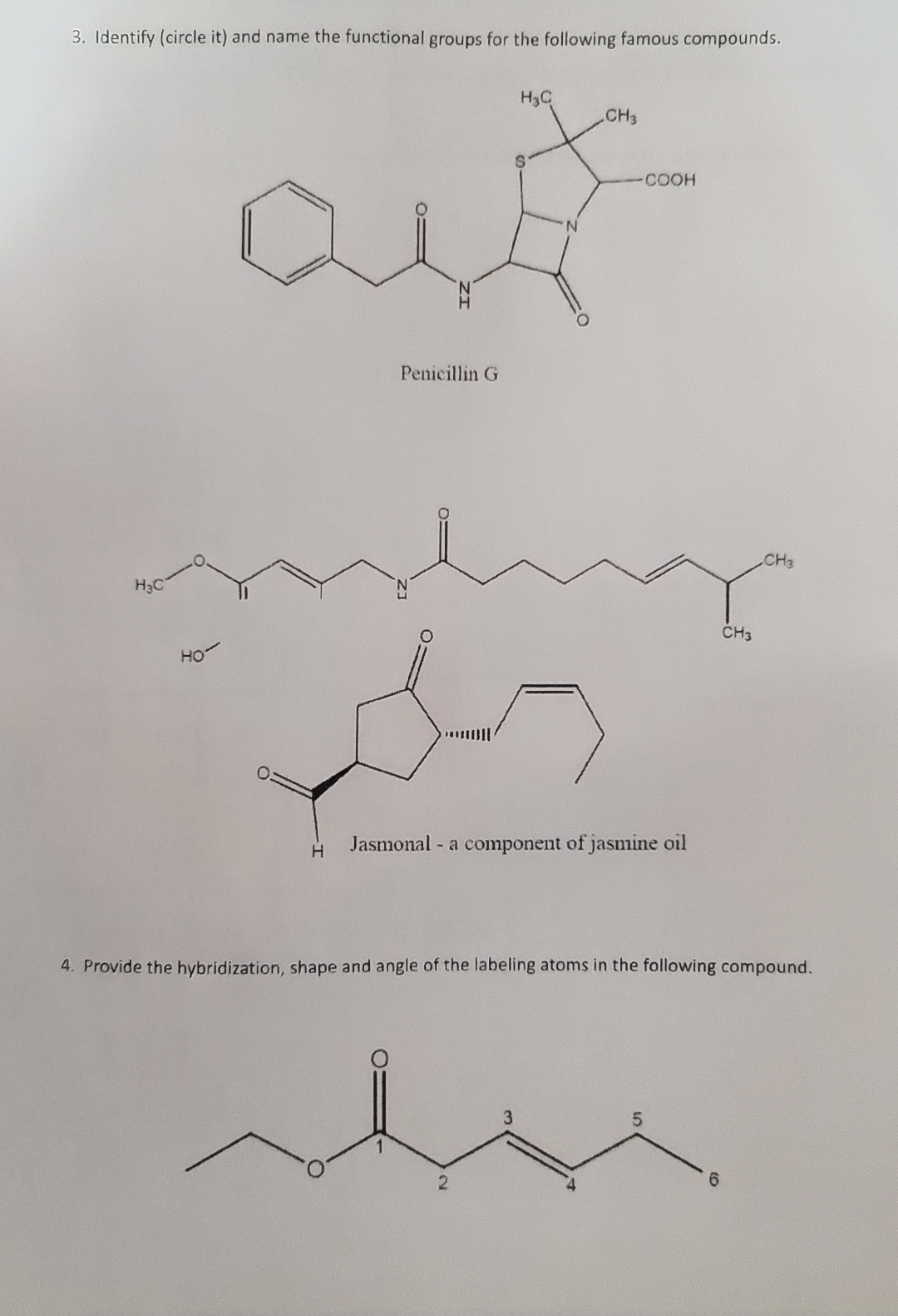 Solved Identify (circle it) ﻿and name the functional groups | Chegg.com