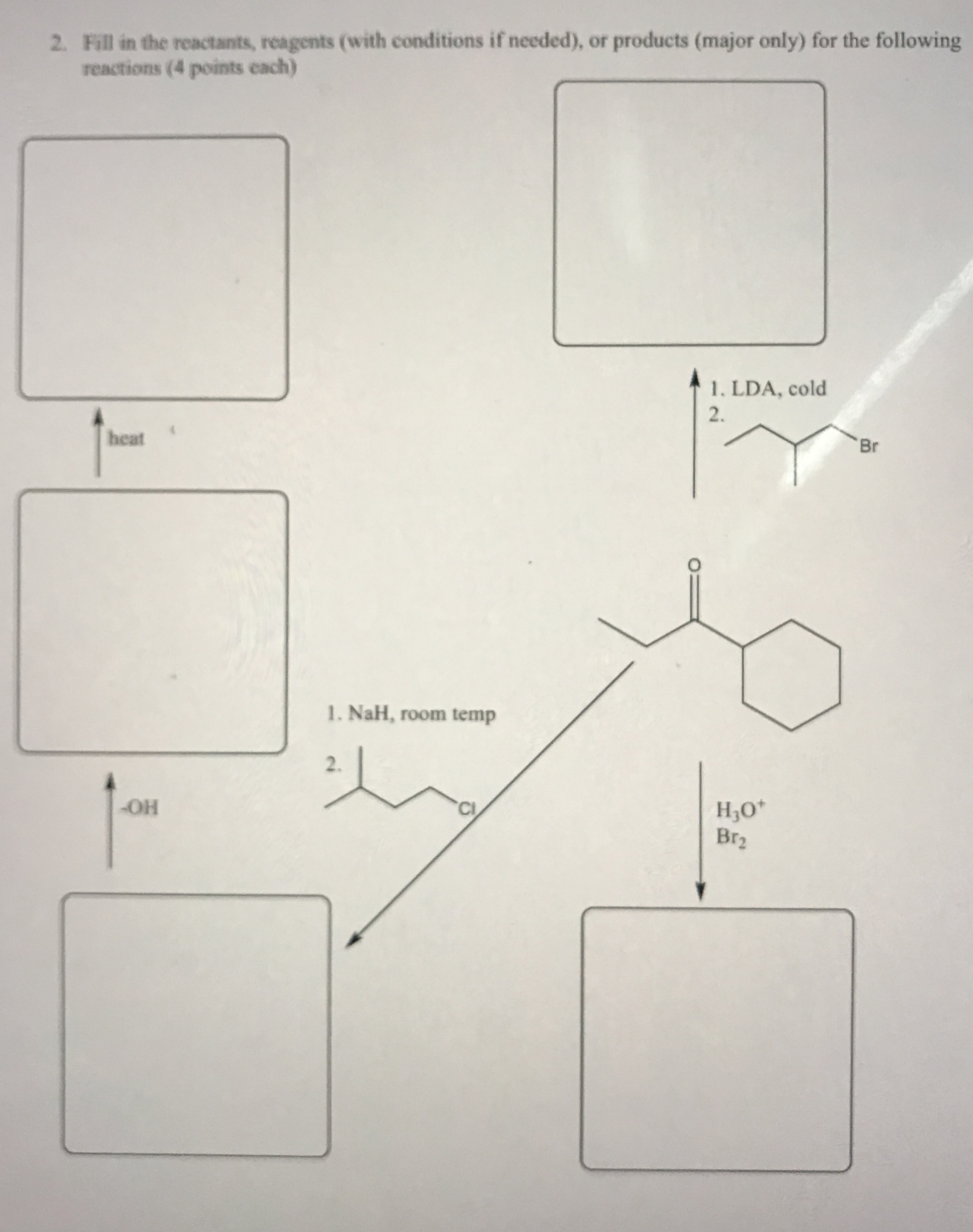 Solved Fill in the reactants, reagents (with conditions if | Chegg.com