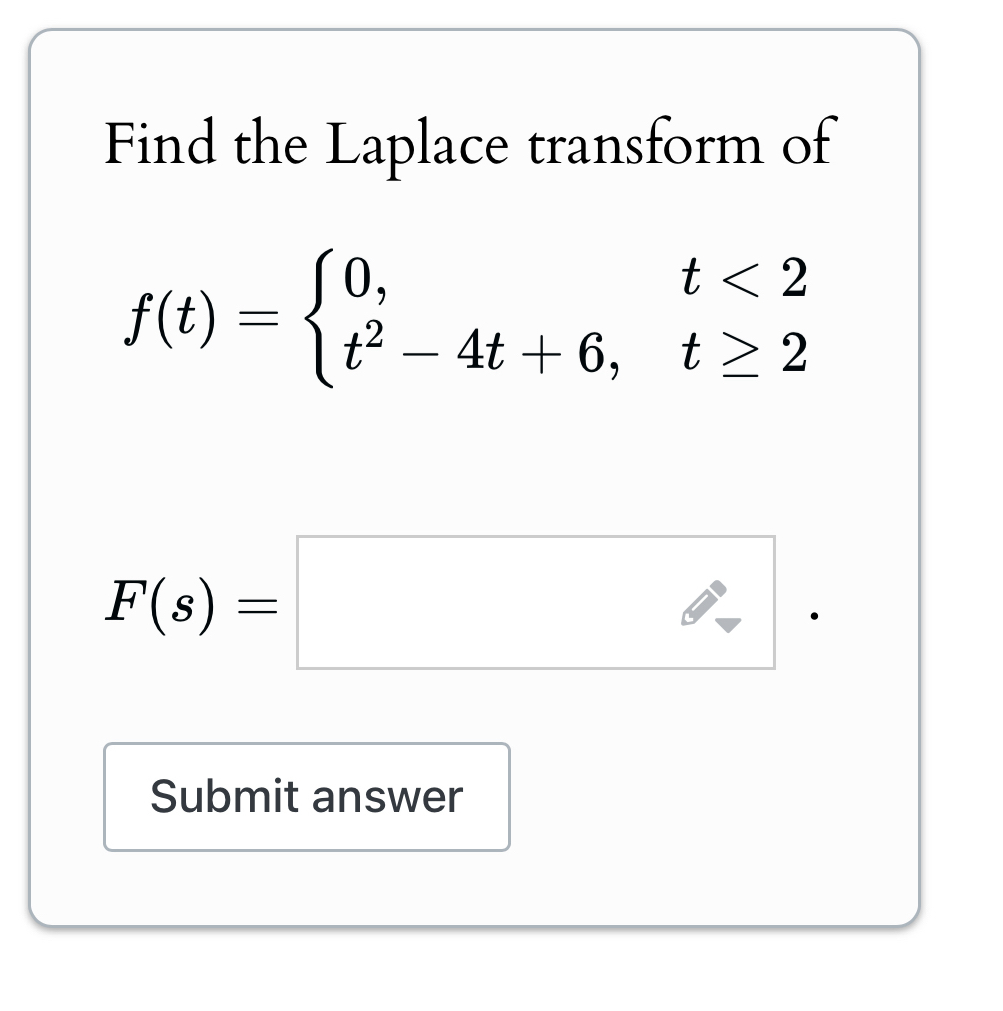 Solved Find the Laplace transform | Chegg.com