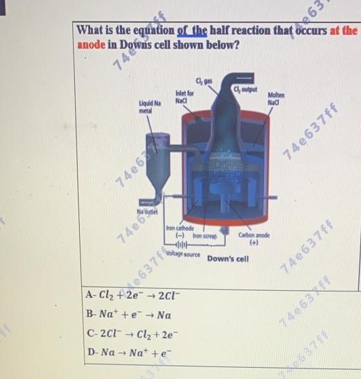 Solved 7427 ag Inlet for Naci Molt Nad Liquid Na metal | Chegg.com