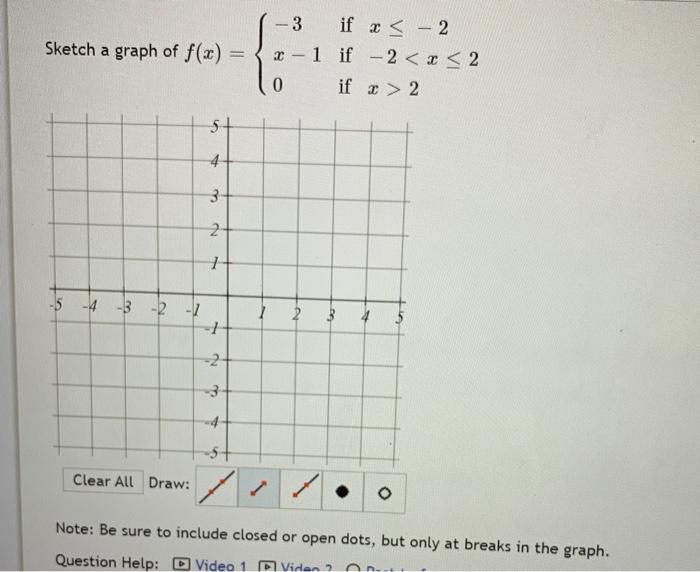 Solved Sketch a graph of f(x) -3 if x