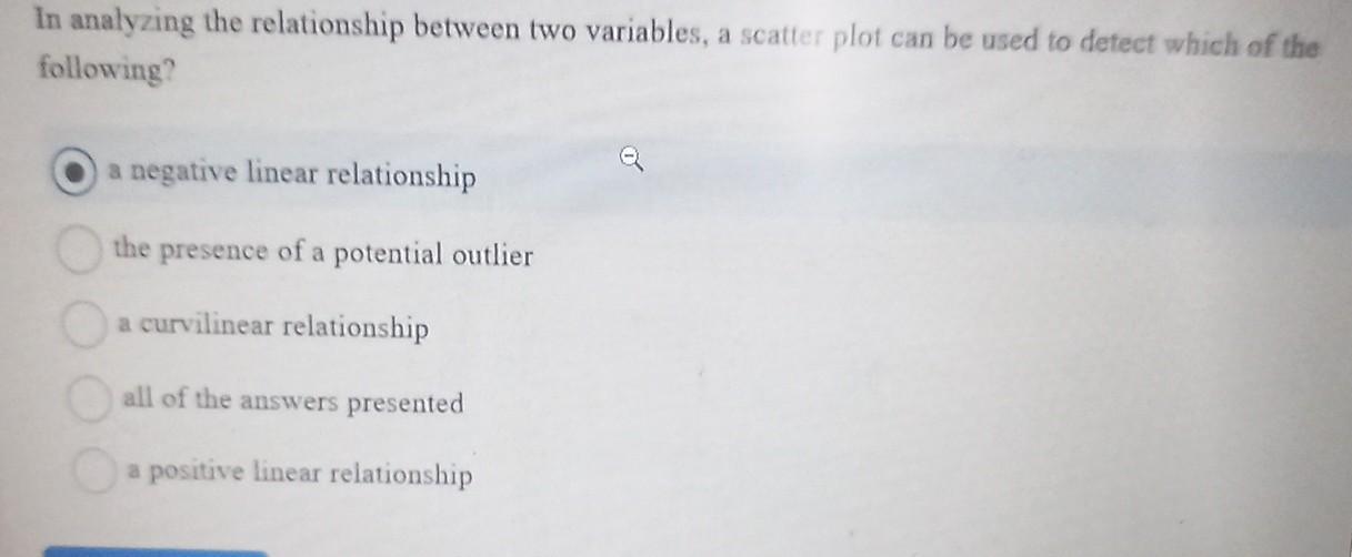 Solved In analyzing the relationship between two variables, | Chegg.com