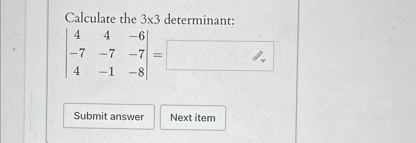 Solved Calculate the 3×3 | Chegg.com