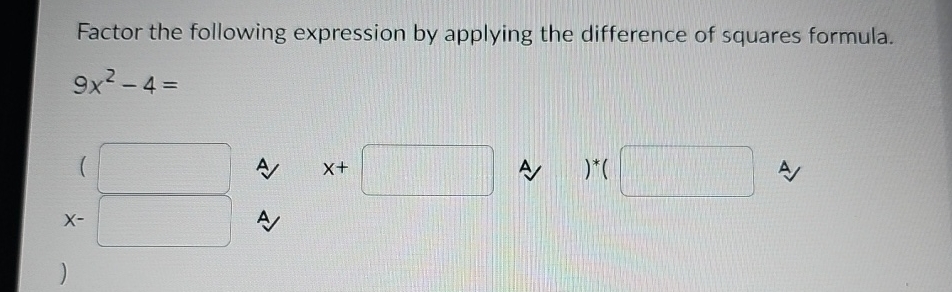 Solved Factor the following expression by applying the | Chegg.com