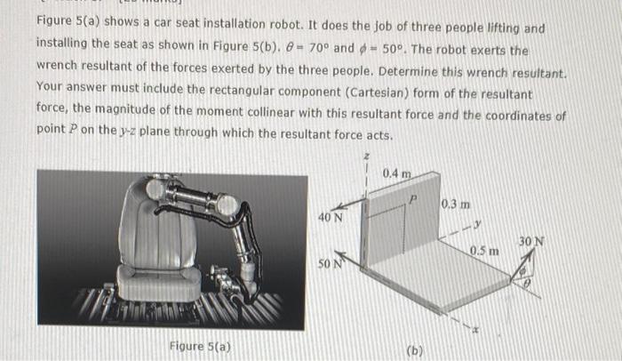 Solved Figure 5(a) shows a car seat installation robot. It | Chegg.com