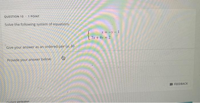 Solved How many solutions does the following system have? | Chegg.com