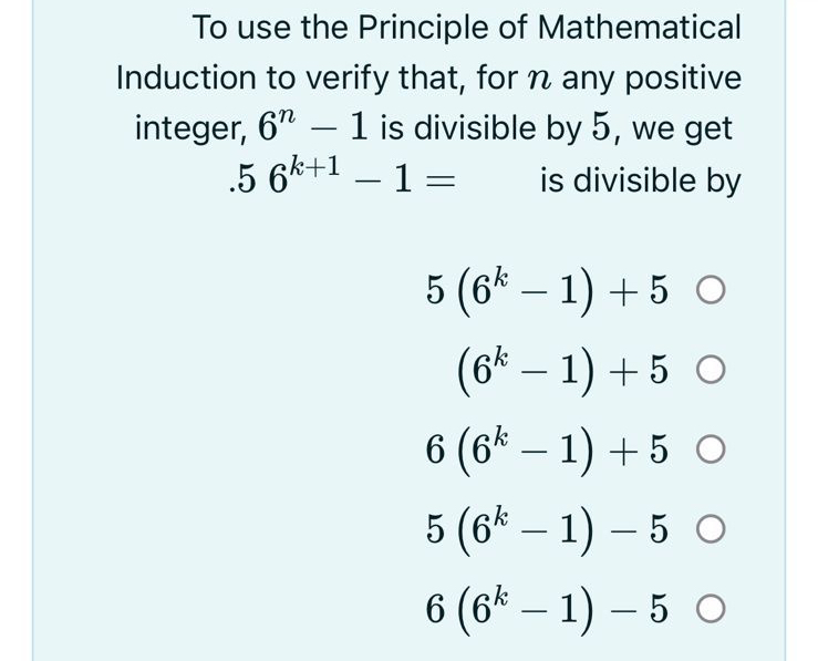 Solved To use the Principle of Mathematical Induction to | Chegg.com